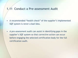 Implementing and Maintaining the Safe Quality Food (SQF) Code | PPTX