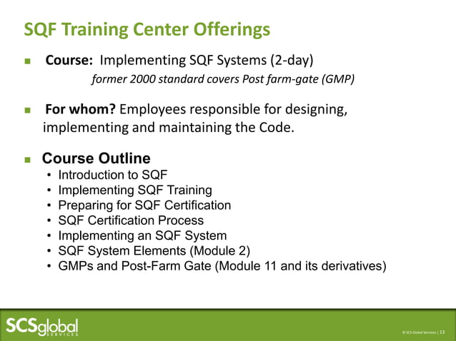 SQF Certification for Packaging Companies = Food Safety Success | PPTX