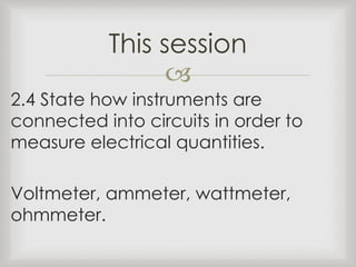4. Test instruments and their connections | PPTX