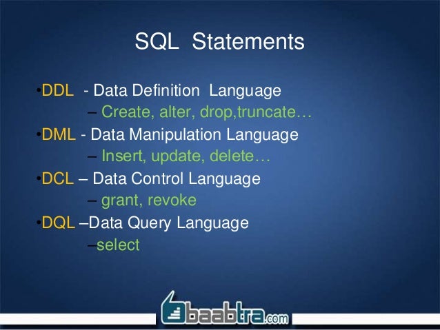 sql statements & joins