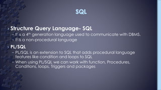 Introduction to Sql | PPTX | Databases | Computer Software and Applications