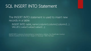 SQL | PPTX | Databases | Computer Software and Applications