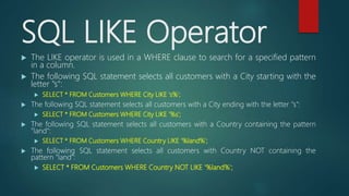 SQL | PPTX | Databases | Computer Software and Applications