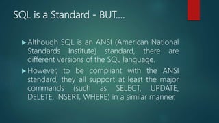 SQL | PPTX | Databases | Computer Software and Applications