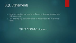 SQL | PPTX | Databases | Computer Software and Applications