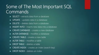 SQL | PPTX | Databases | Computer Software and Applications