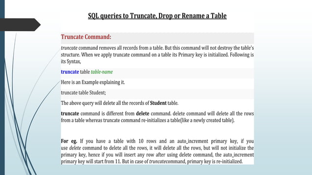 introdution to SQL and SQL functions | PPTX | Databases | Computer Software and Applications