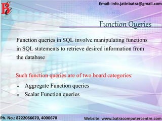 SQL Training Institute in Ambala ! Batra Computer Centre | PPTX