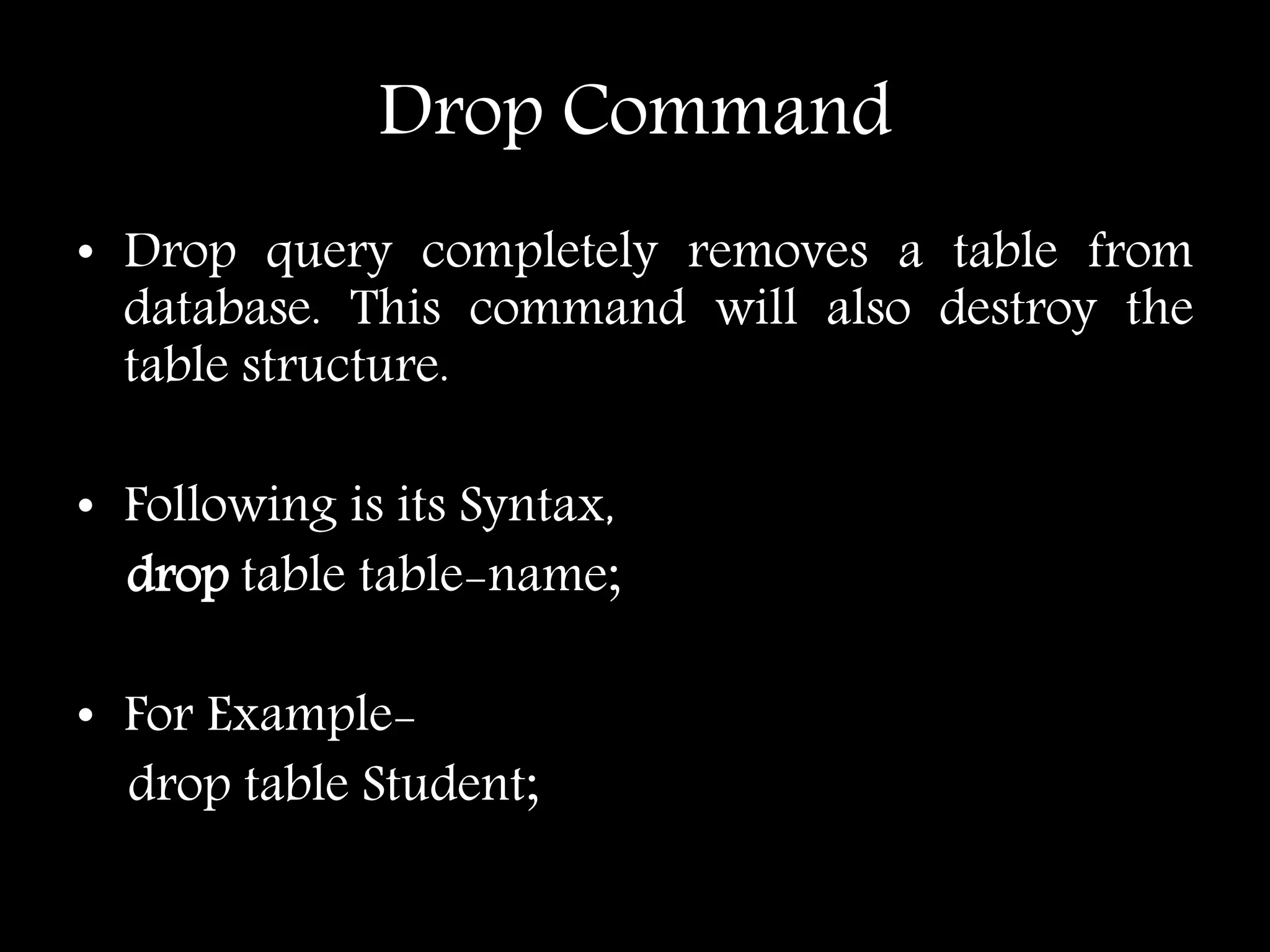 Sqlddl And Dml Pptx Databases Computer Software And Applications 9275