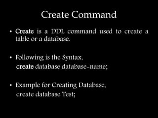 SQL(DDL & DML) | PPTX