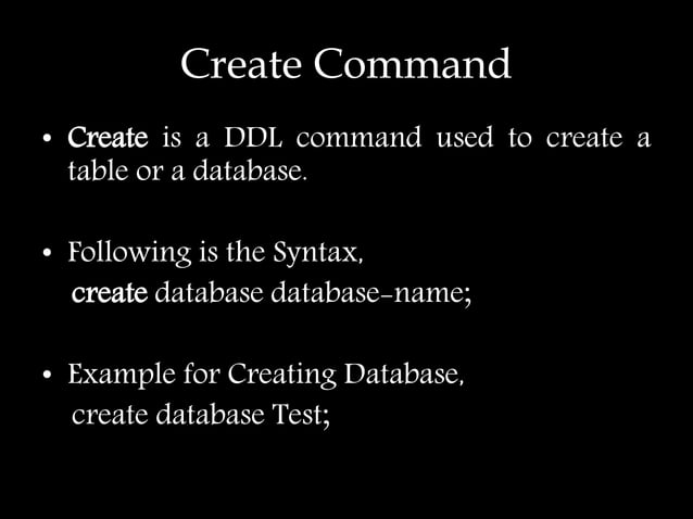 SQL(DDL & DML) | PPTX | Databases | Computer Software and Applications