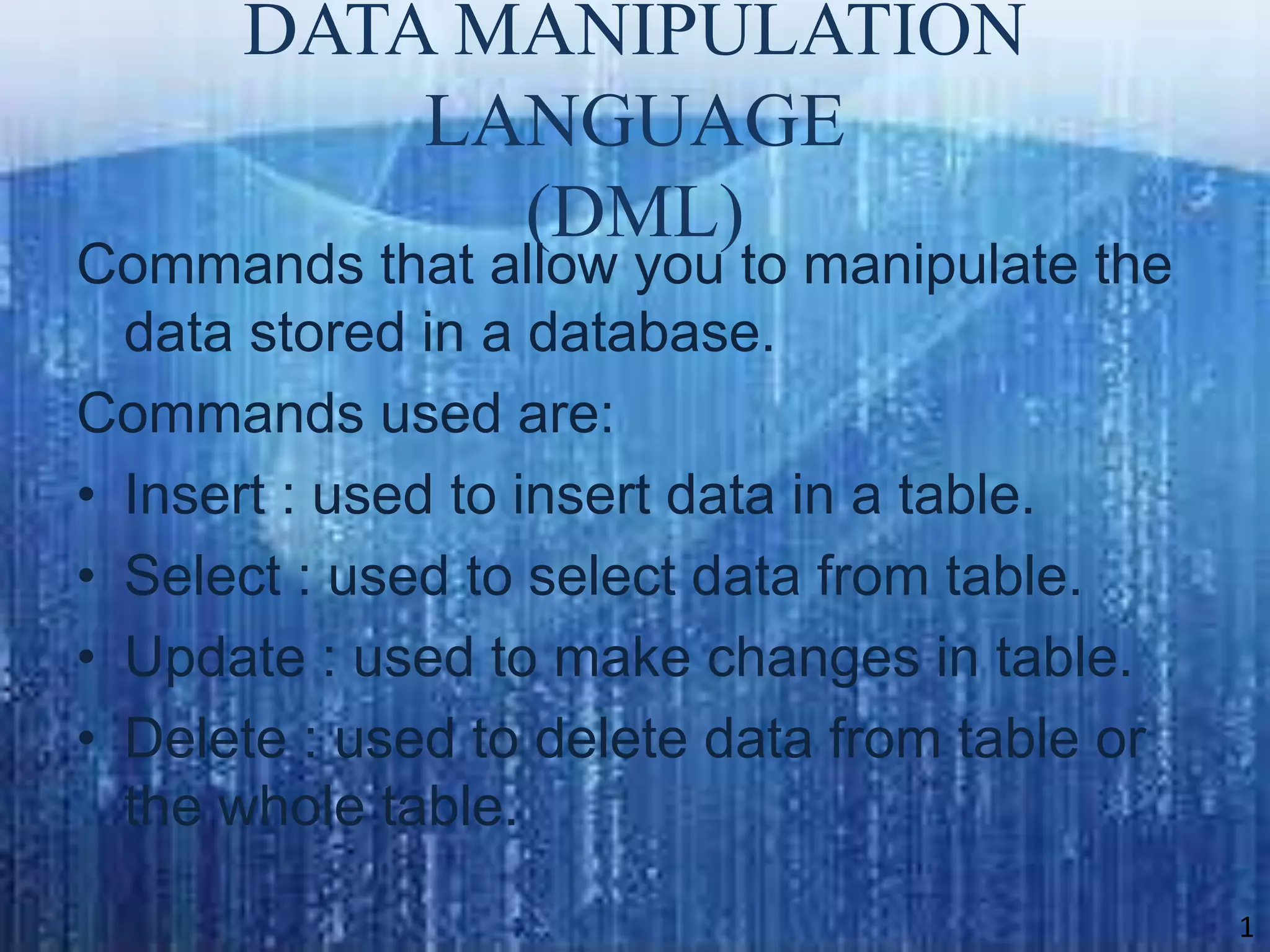 Sql and Sql commands | PPTX | Databases | Computer Software and ... Sql and Sql commands | PPTX | Databases | Computer Software and ...