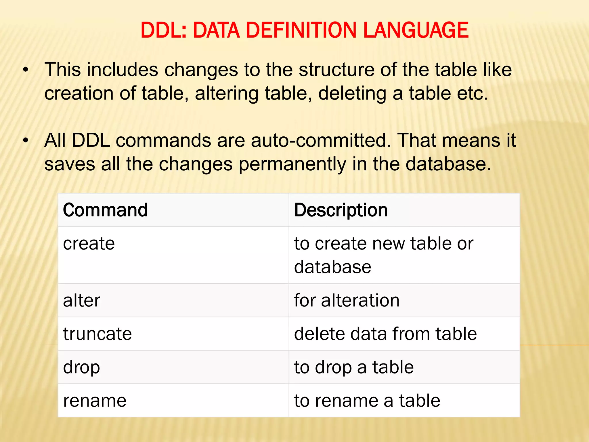 STRUCTURED QUERY LANGUAGE | PDF