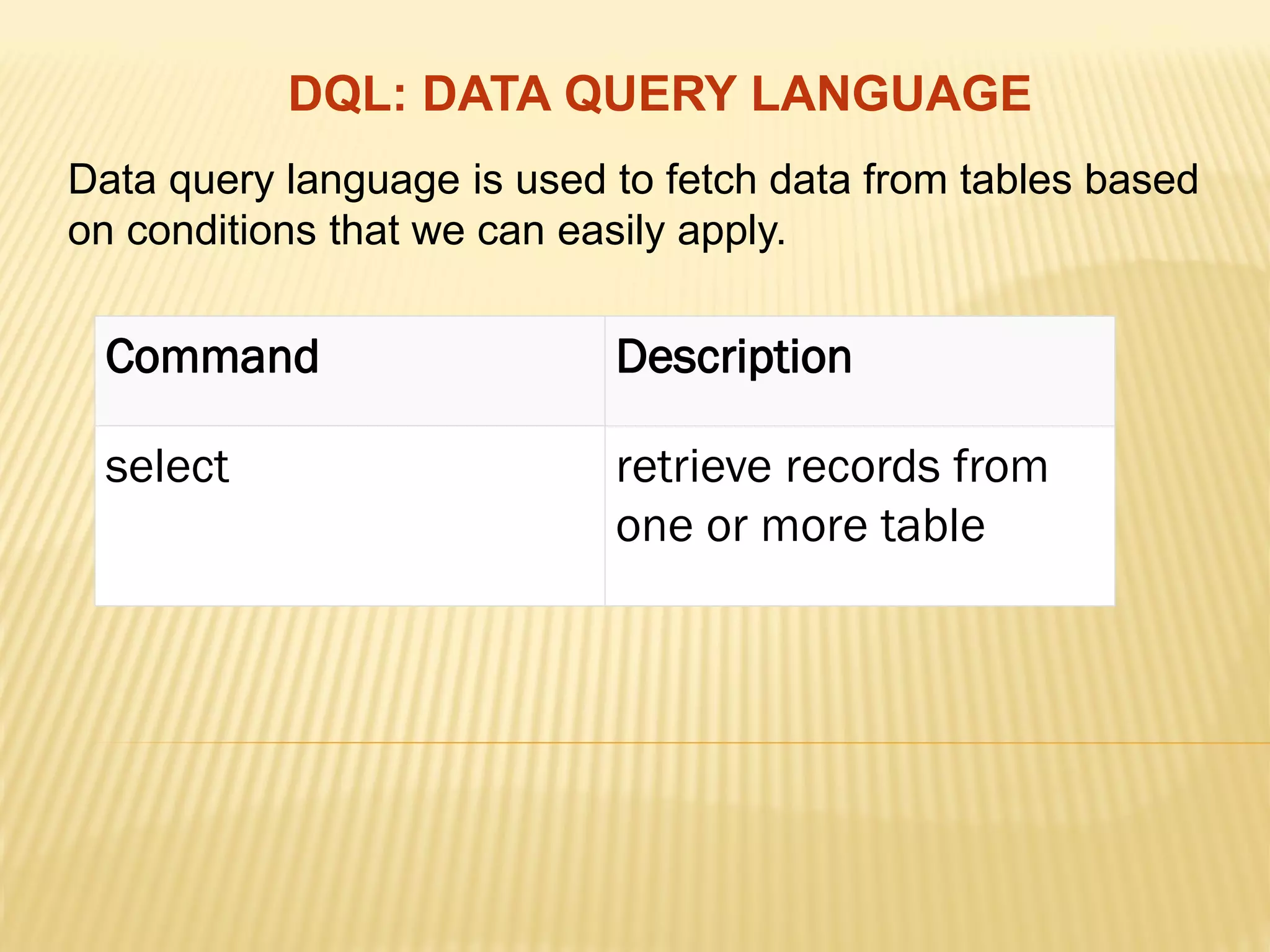 STRUCTURED QUERY LANGUAGE | PDF