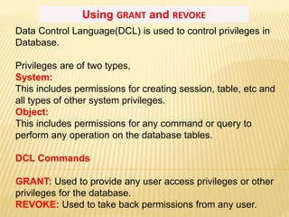 STRUCTURED QUERY LANGUAGE | PDF