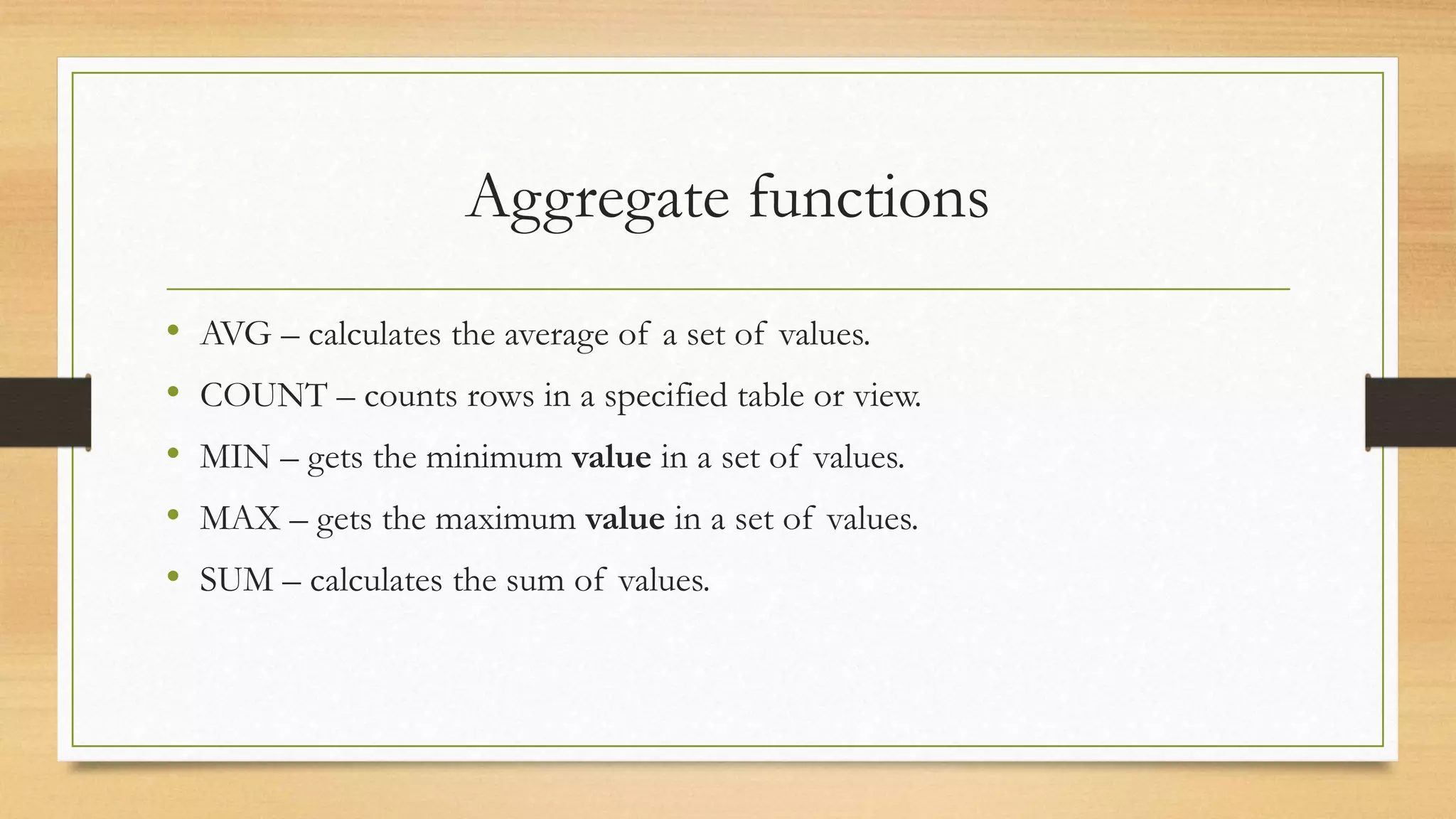 Sql Dml And Ddl Commands Ppt
