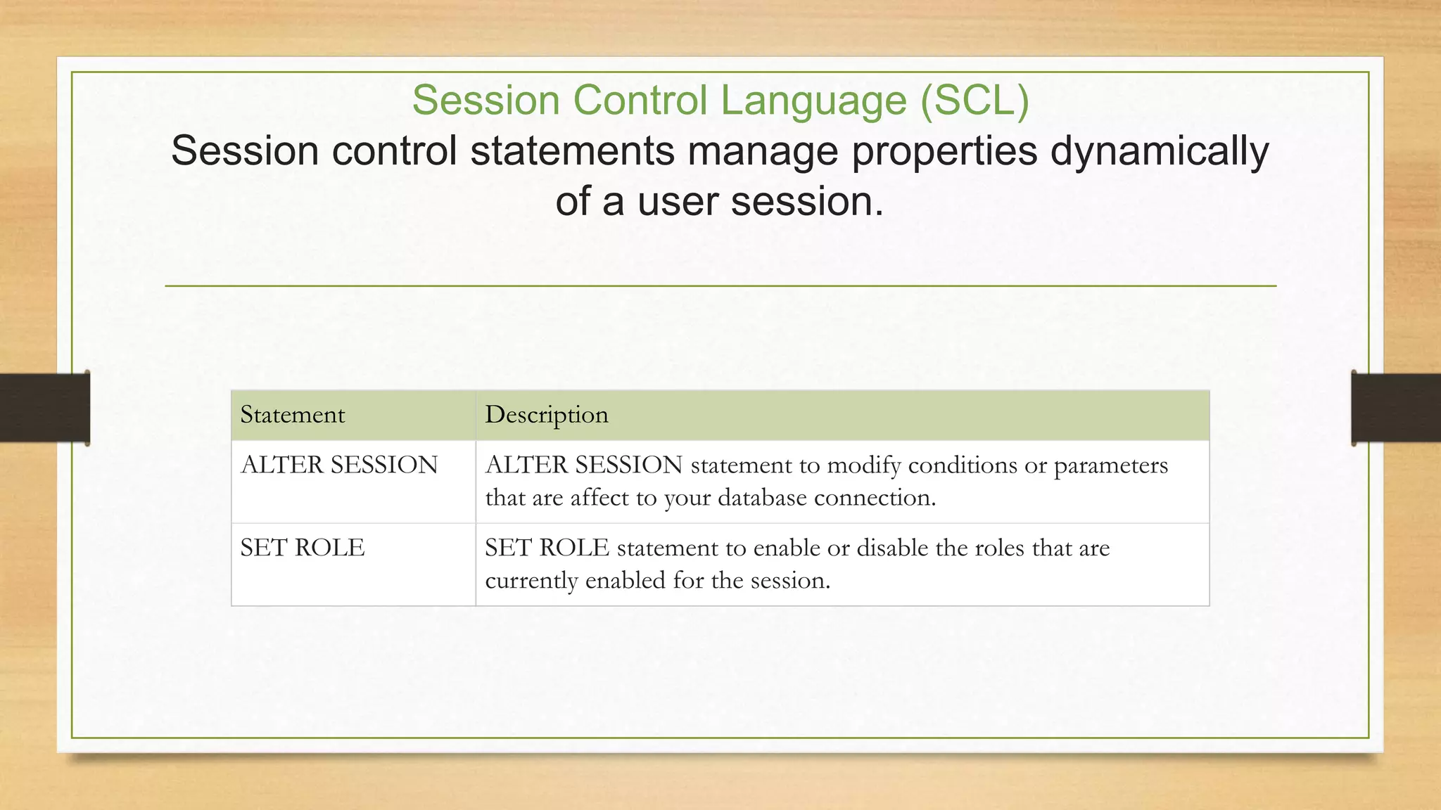 SQL - DML and DDL Commands | PPTX