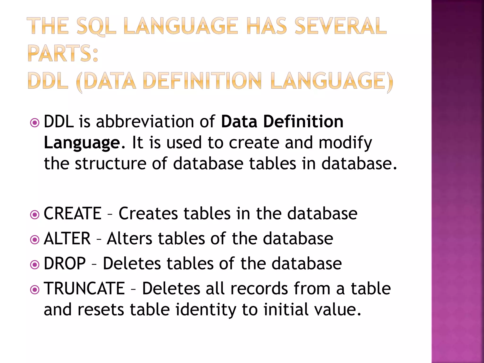 Sql | PPT | Free Download