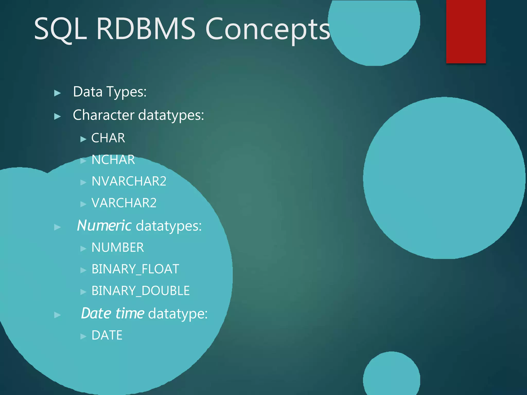 SQL .pptx | Databases | Computer Software and Applications