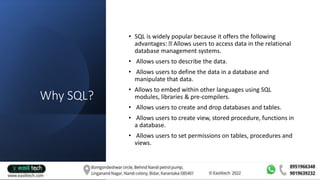 SQL.pptx for the begineers and good know | PPTX