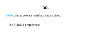 Introduction to SQL for beginners - Beginner Guide | PPTX