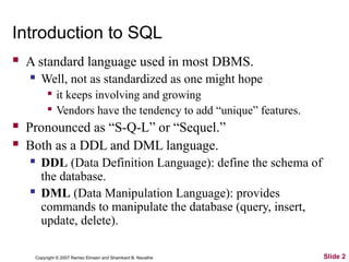 SQL commands in database management system | PPT | Free Download