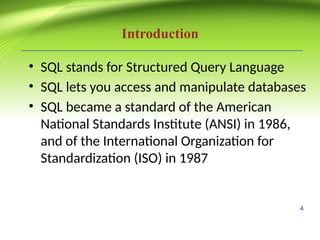 structure query language with DATABASE MANAGEMENT | PPT