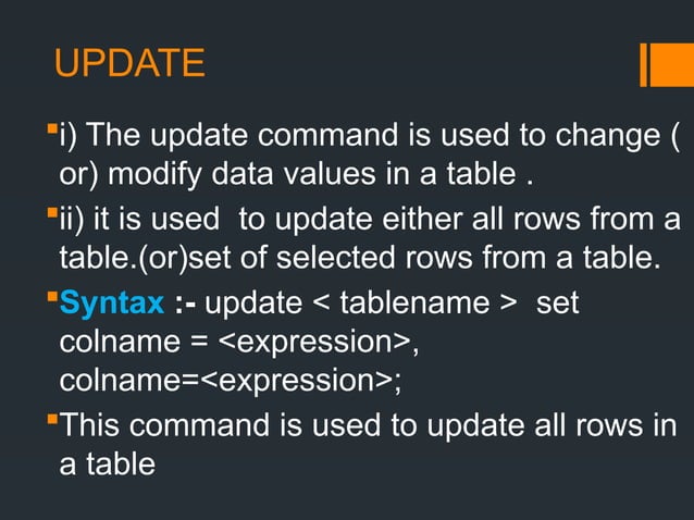 SQL commands powerpoint presentation. Ppt | PPT