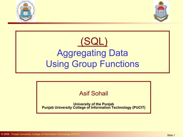 Data Base Management Slides SQL with example | PPT