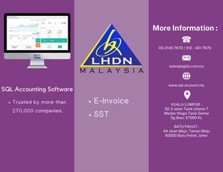 SQL Accounting Software Brochure Malaysia | PDF