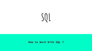 Sql basics | PPT