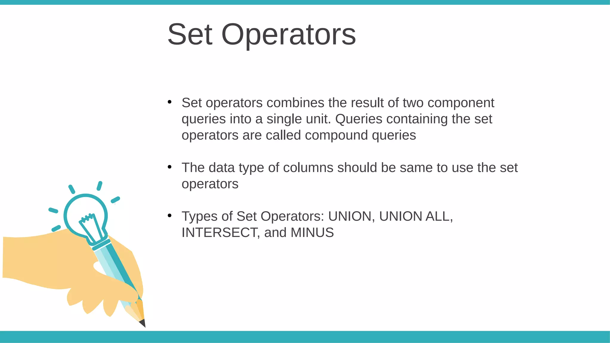 Oracle SQL Basics | PPT Oracle SQL Basics | PPT