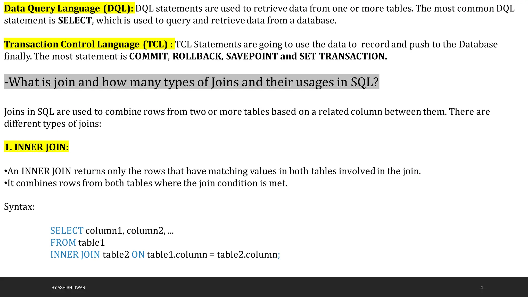 SQL -Beginner To Intermediate Level.pdf