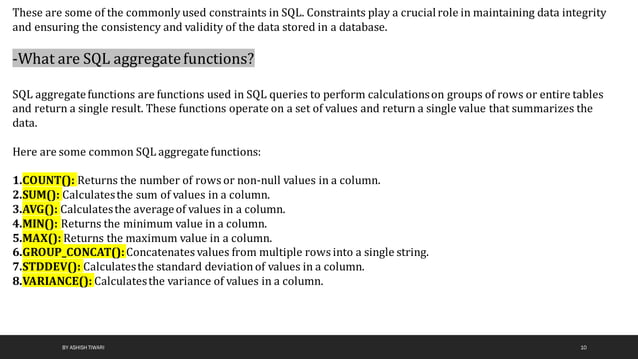 SQL -Beginner To Intermediate Level.pdf