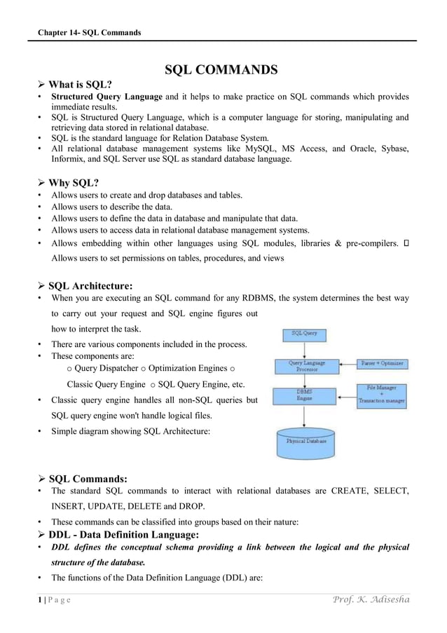 Sql commands | PDF | Databases | Computer Software and Applications