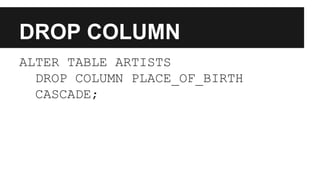 SQL: Creating and Altering Tables | PPTX