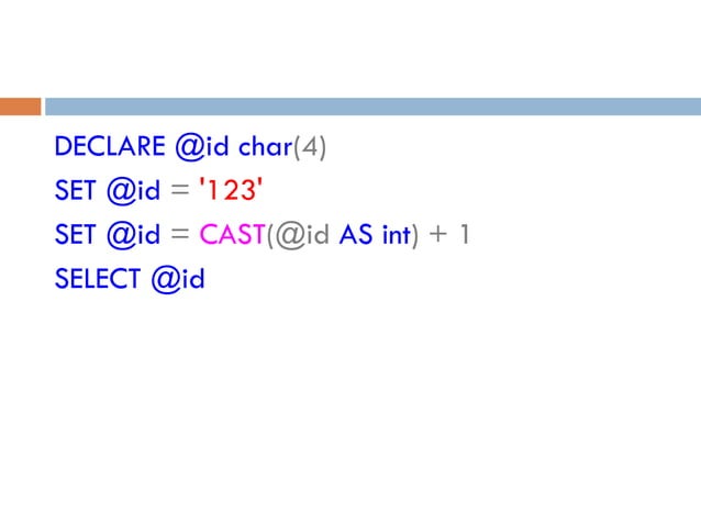 T-SQL Data Types (Quick Overview) | PPT