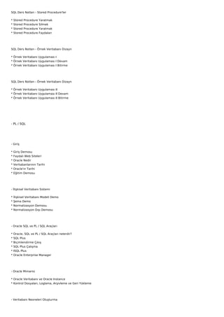 Sql ders-notlari | PDF