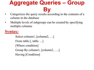 SQL Data Manipulation Language presentation | PPT