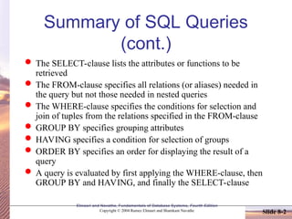 The SQL data-definition language (DDL) allows the specification of ...
