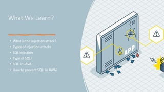 SQL Injection in JAVA | PPTX