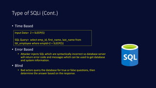 SQL Injection in JAVA | PPTX