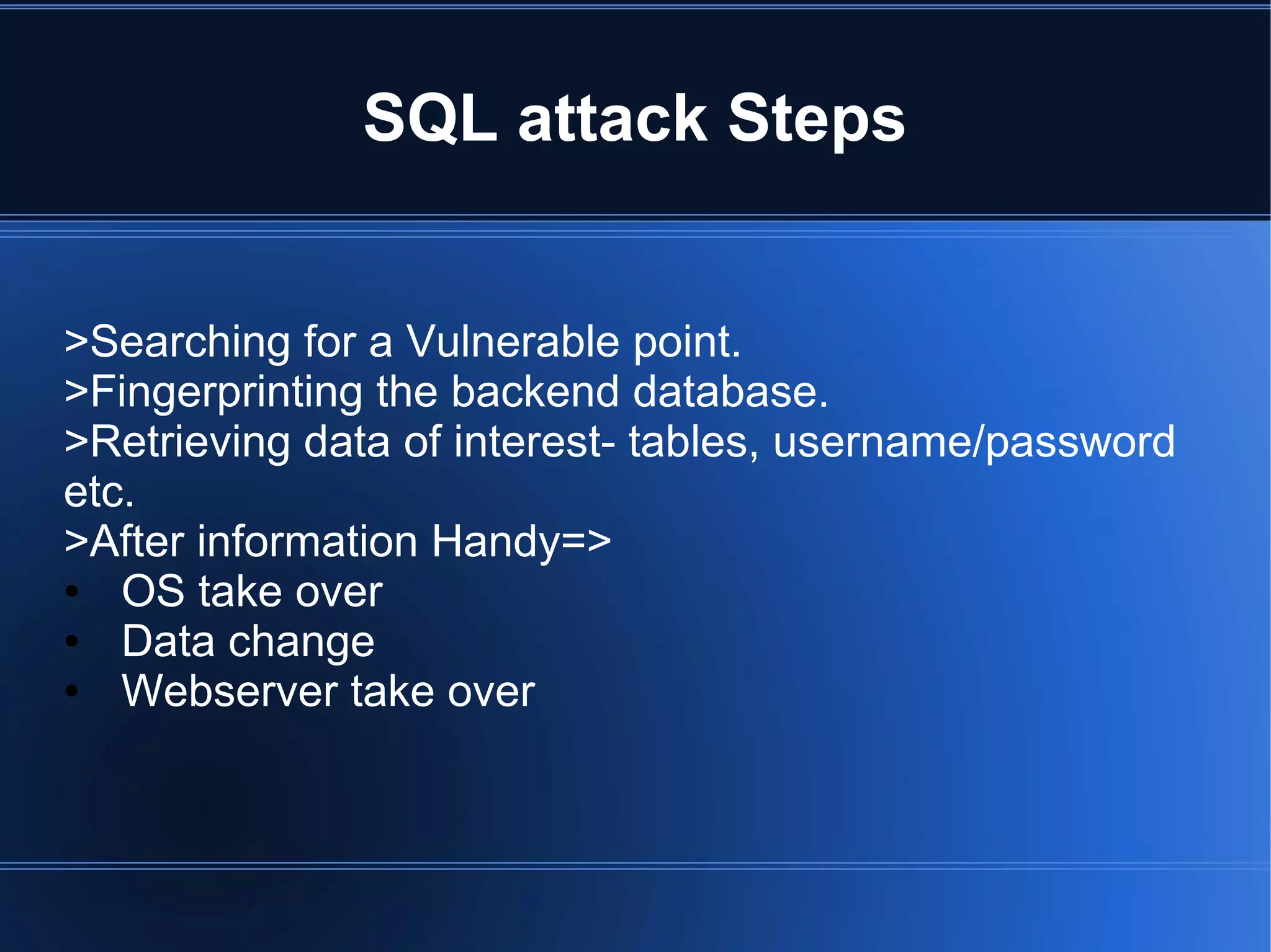 Sql Injection Presentation Ppt