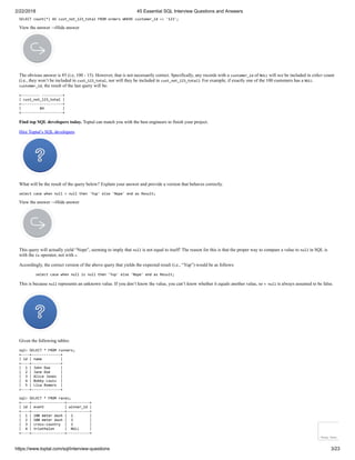 45 Essential SQL Interview Questions | PDF