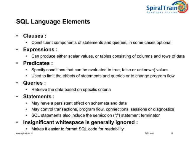 Sql Intro Ppt