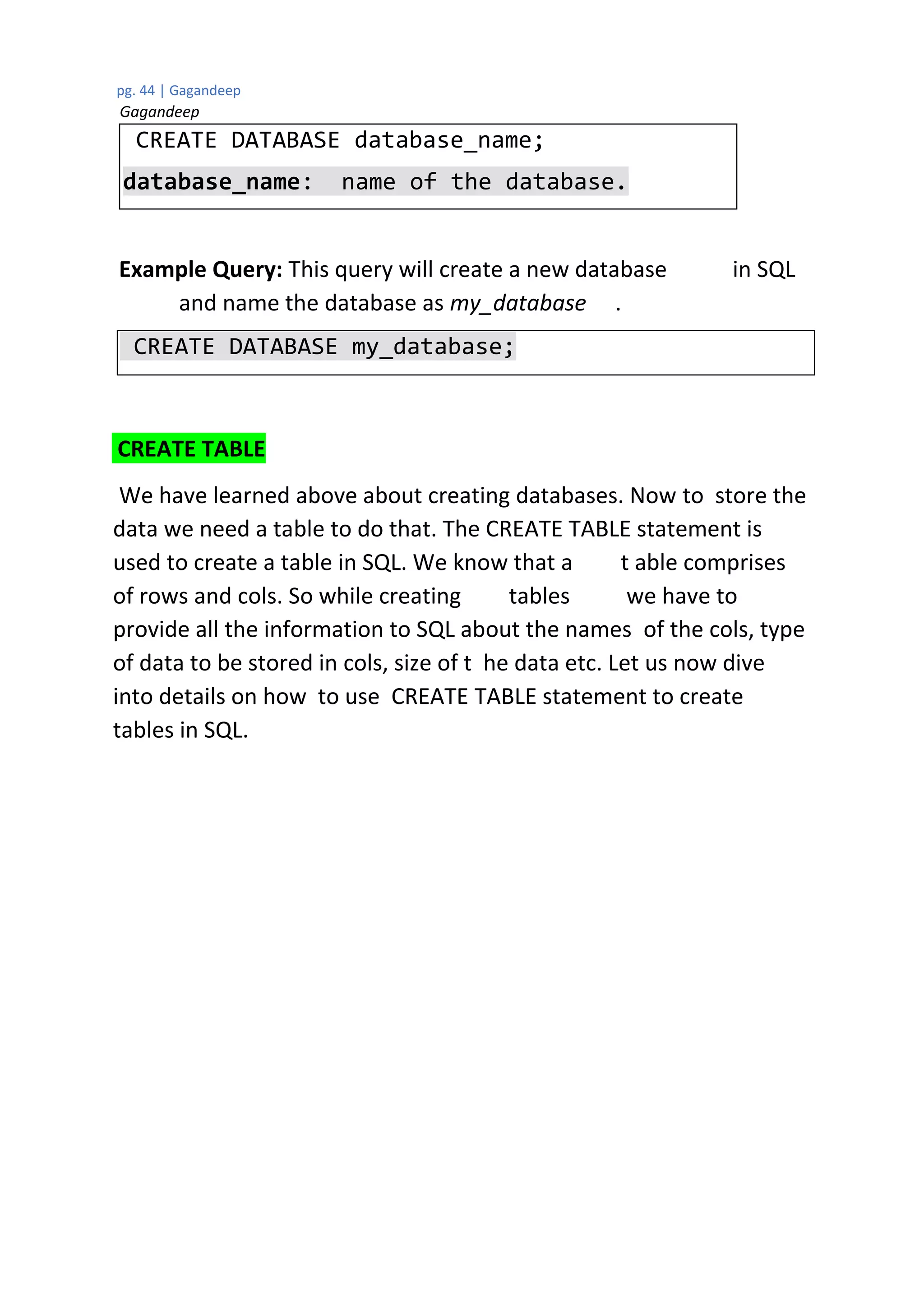 SQL- MOST IMPORTANT CONCEPTS | PDF SQL- MOST IMPORTANT CONCEPTS | PDF