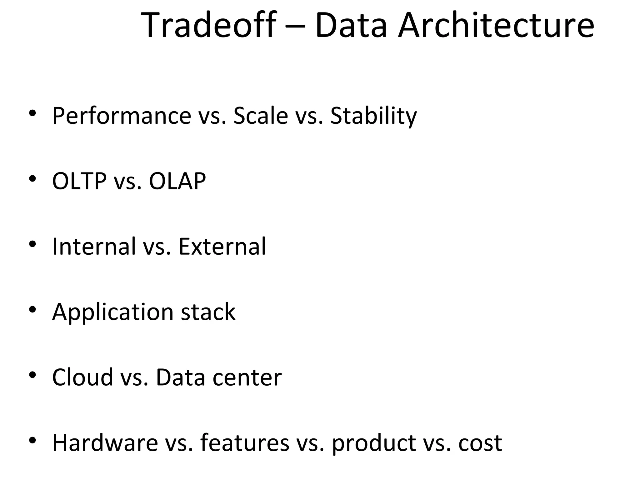 Sql Nosql Bigdata In Data Architecture Ppt