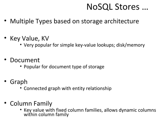 SQL, NoSQL, BigData in Data Architecture | PPT