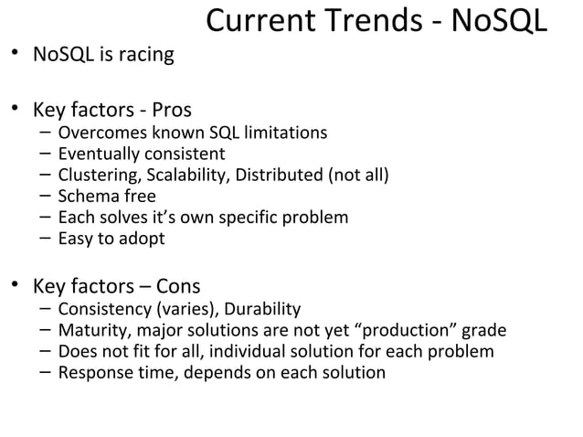 Sql Nosql Bigdata In Data Architecture Ppt