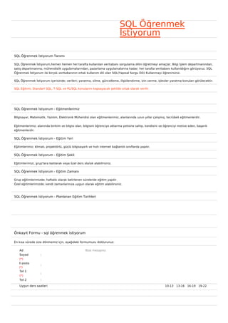 Sql ogrenmek-istiyorum | PDF